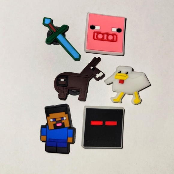 Jibbitz | Accessories | 6 Assorted Minecraft Jibbitz Charms | Poshmark